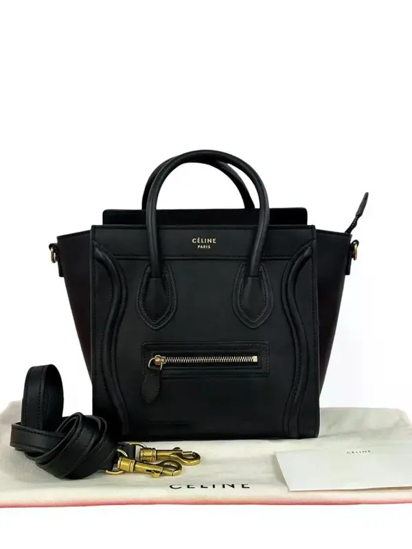 Celine Luggage Tote Satchel - Black