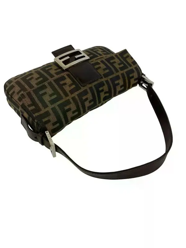 Fendi Zucca Canvas Baguette Shoulder Bag