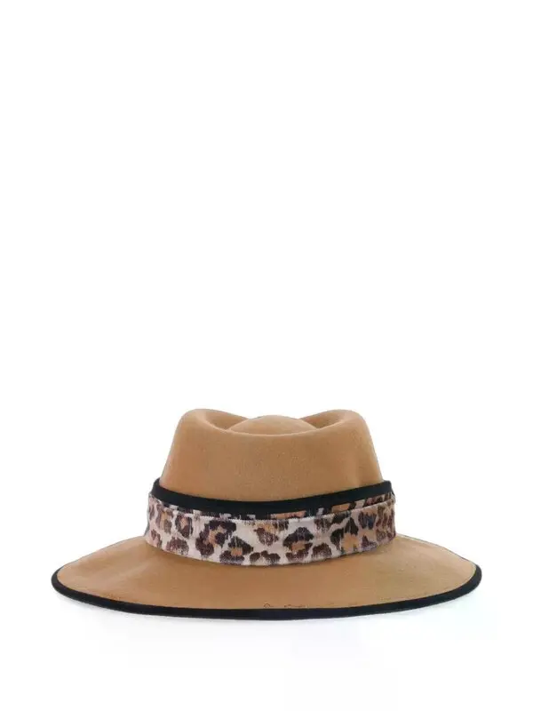 ALEXIA ALVAREZ DE TOLEDO Leopard-print Wool Hat