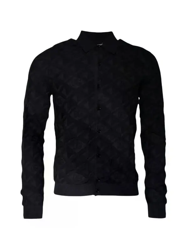 Dolce & Gabbana Geometric-patterned Dg Logo Polo Shirt