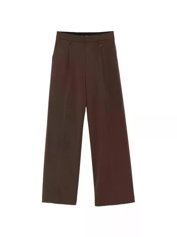 DONDUP Pleated Straight-leg Trousers - Brown