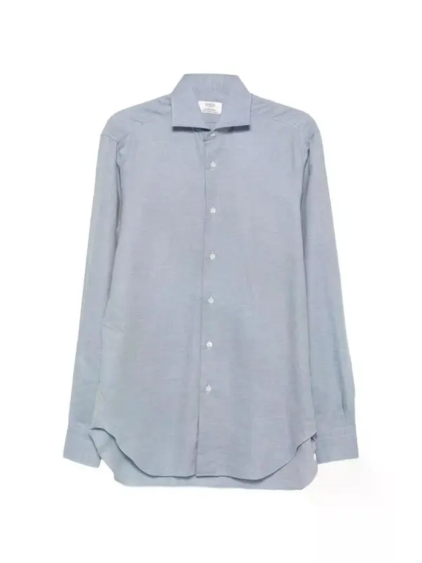 BARBA NAPOLI Spread-collar Button-up Shirt