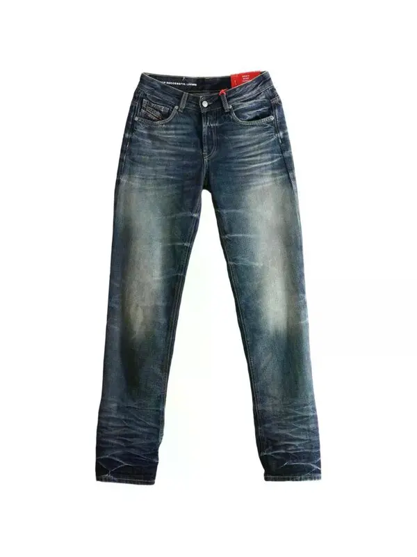 DIESEL® Faded Whiskered Jeans - Blue