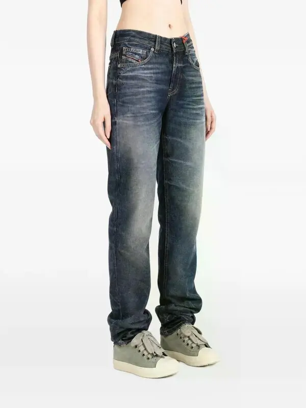DIESEL® Faded Whiskered Jeans
