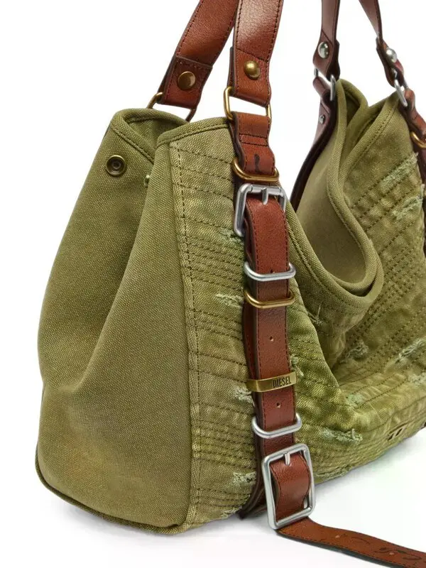 DIESEL® D-one-medium Top-handle Bag In Distressed Canvas