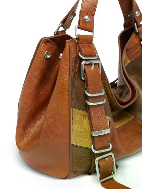 DIESEL® D-one-medium Top-handle Bag In Patchwork Leather