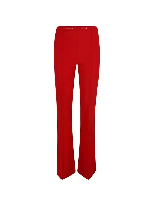 Elisabetta Franchi Pressed-crease Flared Trousers - Red