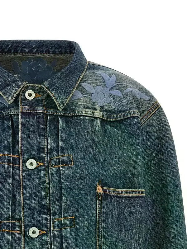 Kenzo Floral-embroidered Denim Jacket