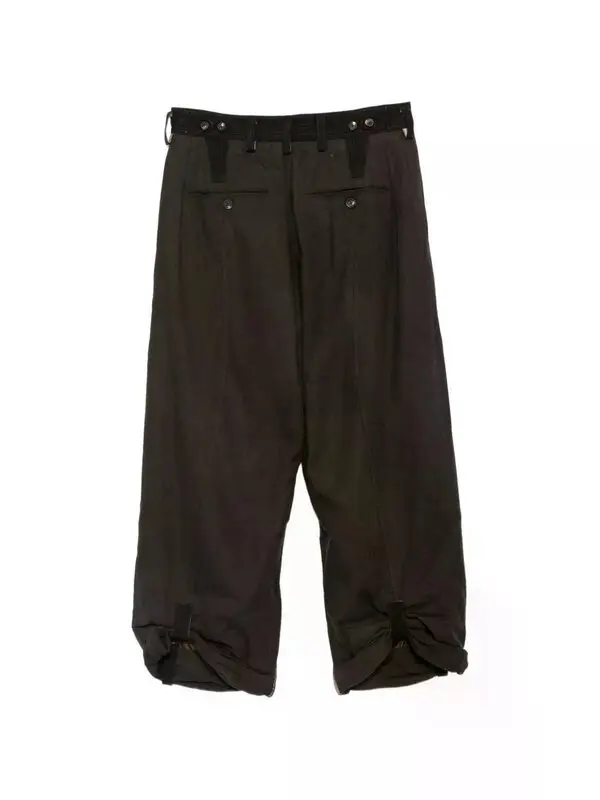 ZIGGY CHEN Herringbone-pattern Panelled Trousers
