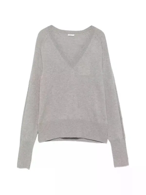 JOSEPH Lucille V-neck Raglan-sleeve Sweater - Grey