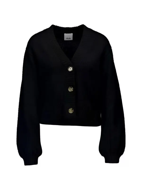 ALLUDE V-neck Button-up Cardigan - Black