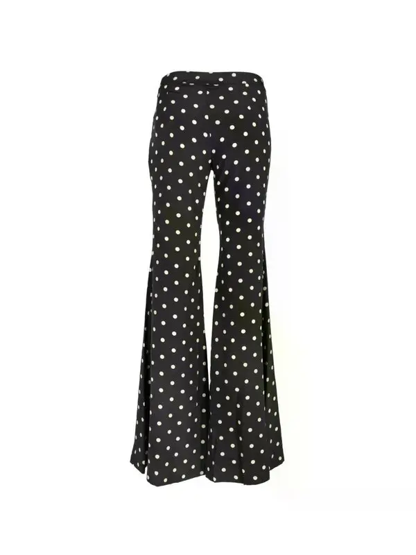 FRANCOISE PINTON - PARIS Polka Dot Flared Trousers