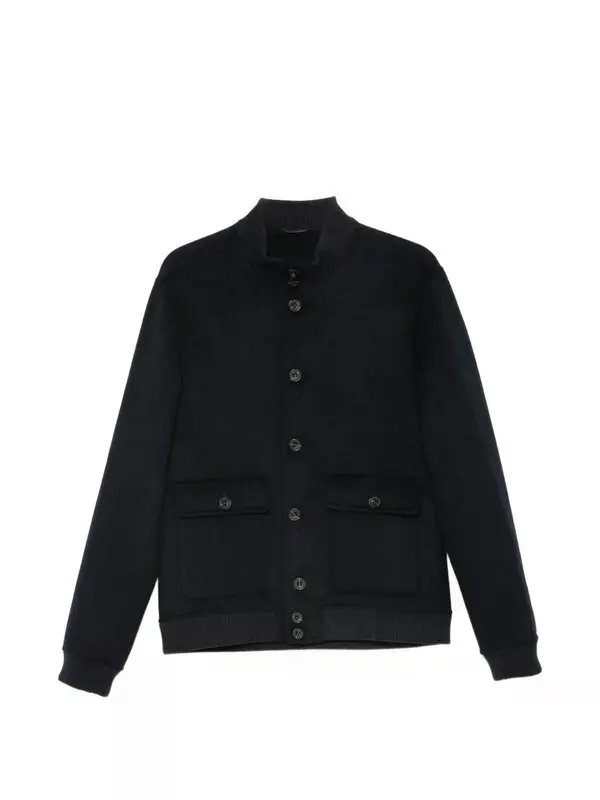 OMC Emilio Button-up Wool Coat - Blue