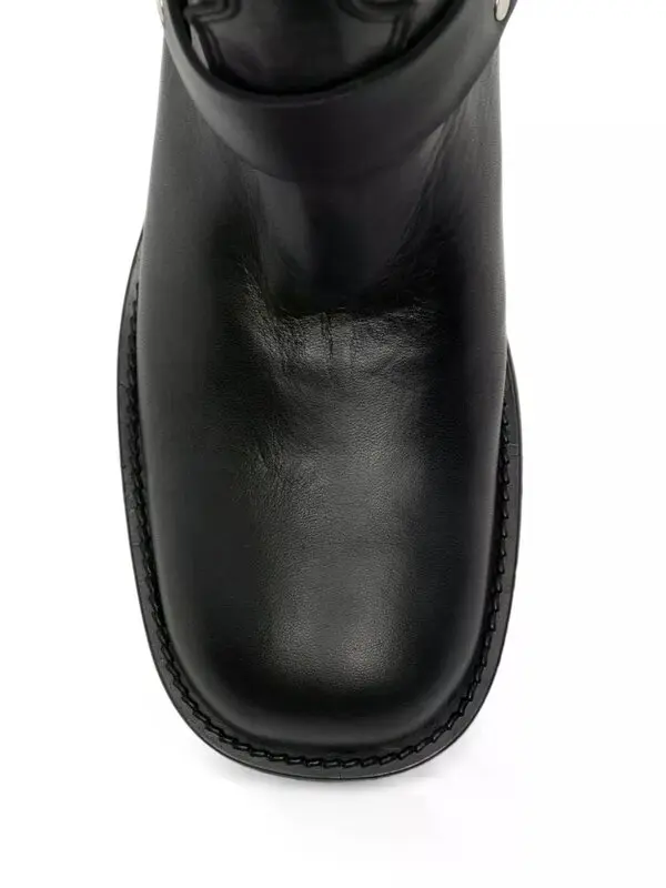 GISEL B Leather Harness Detail Boots
