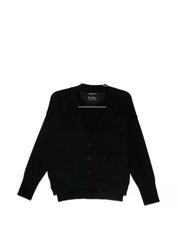 PUROTATTO V-neck Patch-pocket Cardigan