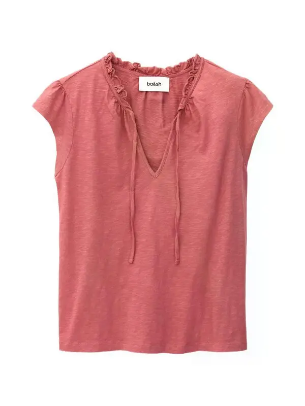 Ba&sh Ruffled V-neck Top