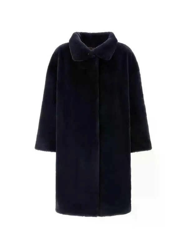 Herno Faux Fur High Collar Coat