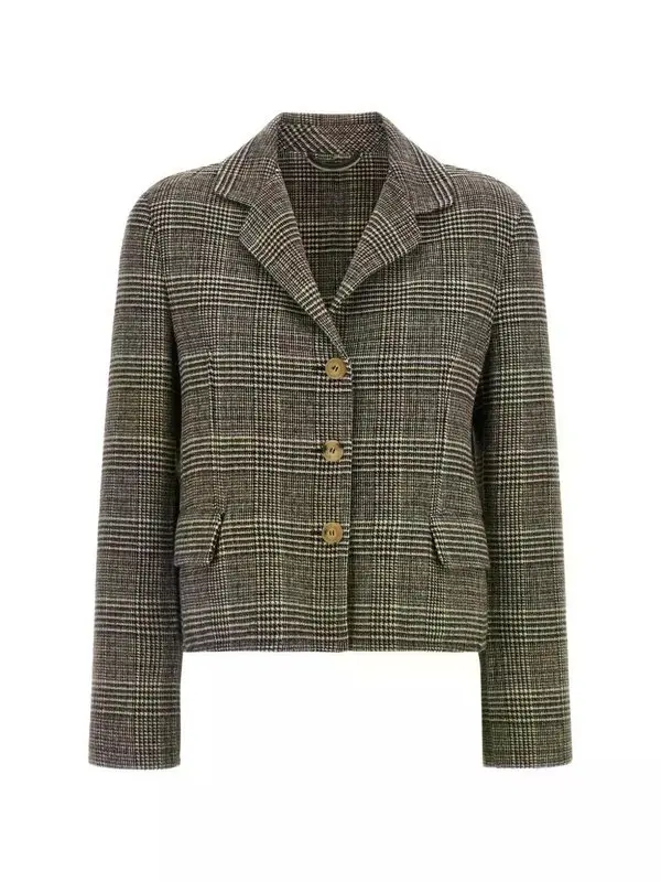 Ermanno Scervino Single-breasted Cropped Wool Blazer