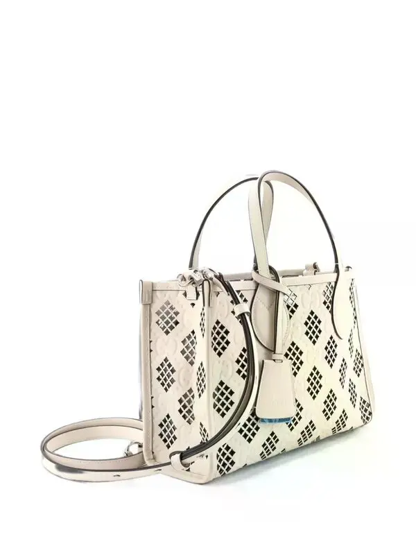 Gucci Convertible Gg Debossed Laser Cut Leather Small Tote Bag