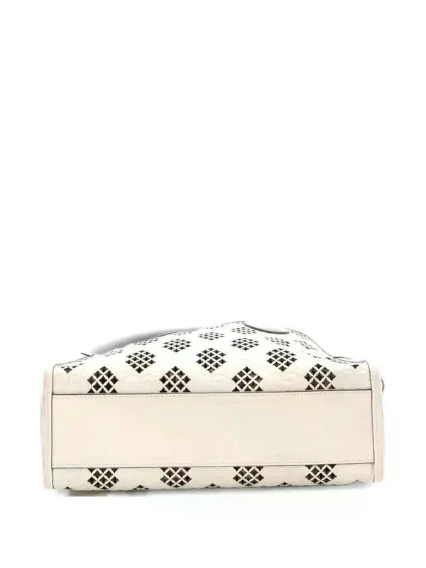 Gucci Convertible Gg Debossed Laser Cut Leather Small Tote Bag