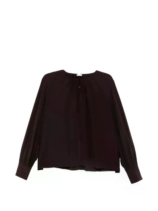 JOSEPH Gathered Long-sleeve Blouse - Red