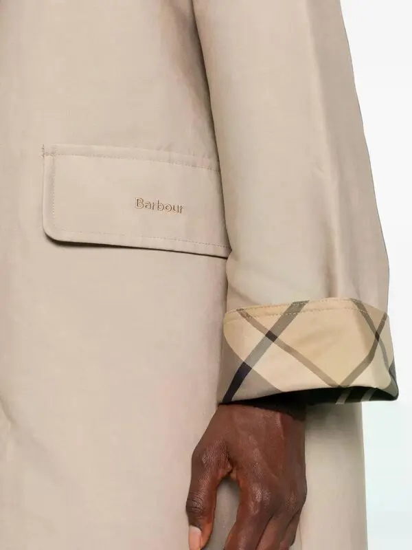 Barbour Check-cuff Embroidered Logo Jacket
