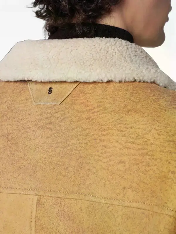 SALVATORE SANTORO Kali Shearling-collar Leather Jacket