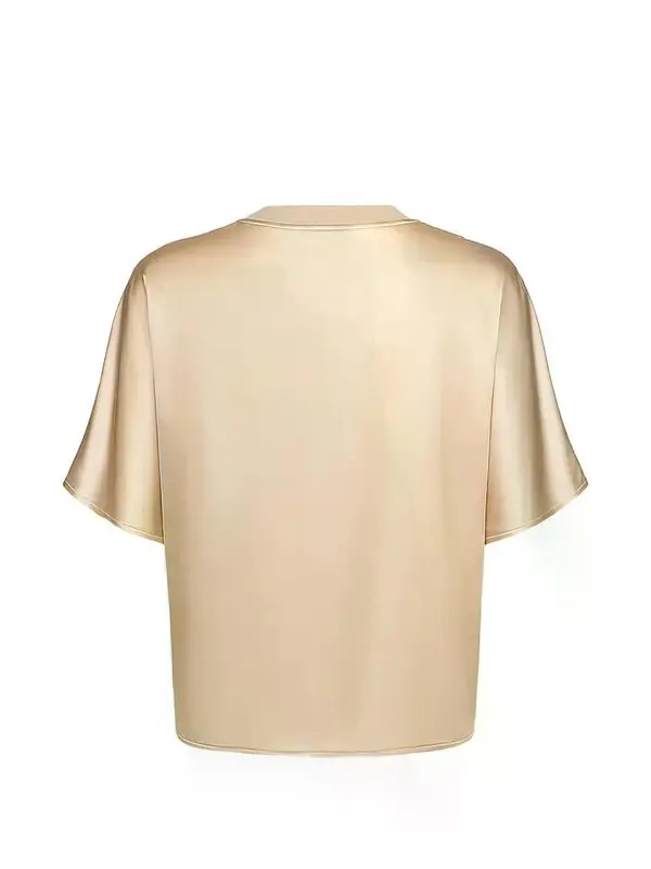 Peserico Satin Kimono-sleeve Blouse