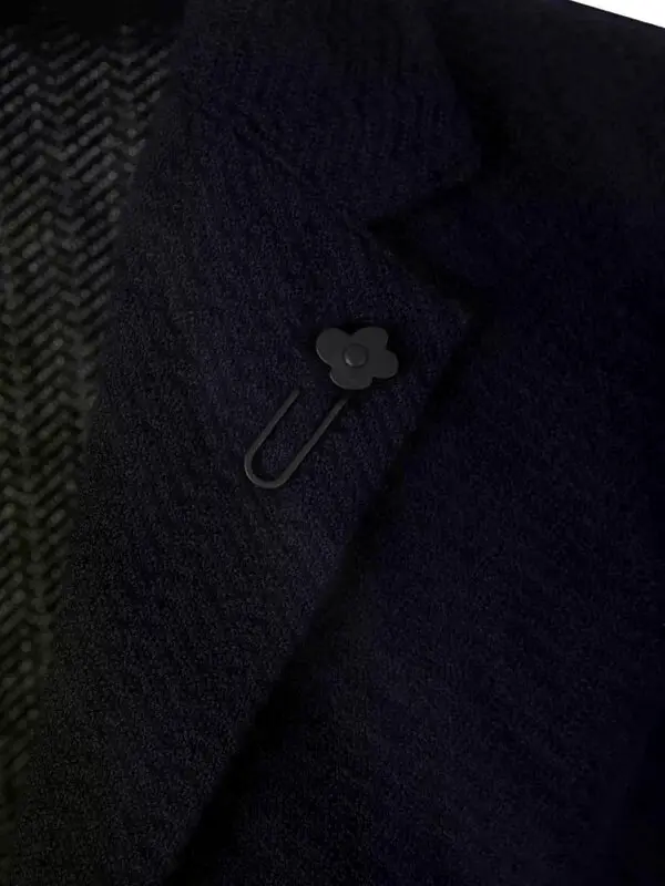 LARDINI Herringbone-knit Virgin Wool Jacket