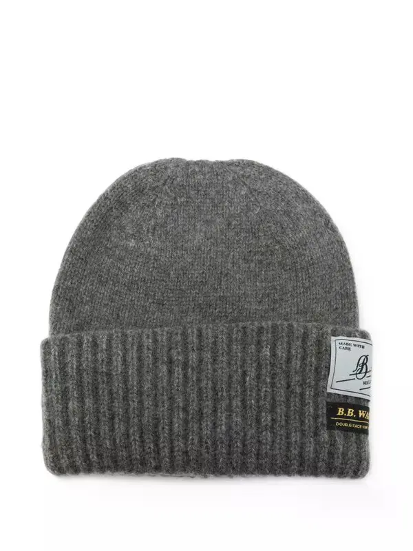 B.B. WALACE Peyton Ribbed-knit Beanie Hat - Grey