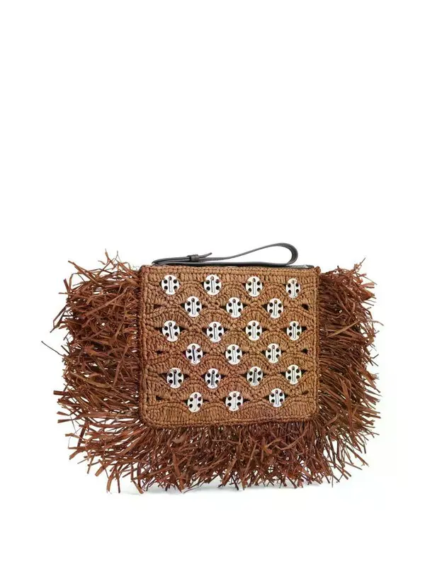 Rabanne 1969 Fringed Raffia Clutch Bag