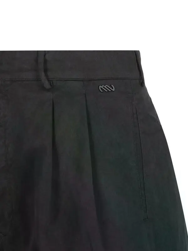 MASSIMO OSTI STUDIO Pleated Straight-leg Trousers - Black