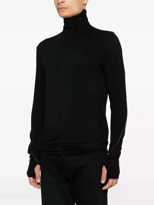 THOM KROM Contrast-stitch Thumb-slot Sweater