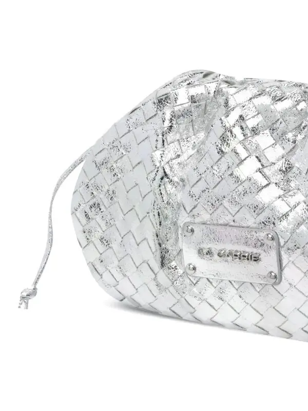 LA CARRIE Woven Leather Shoulder Bag