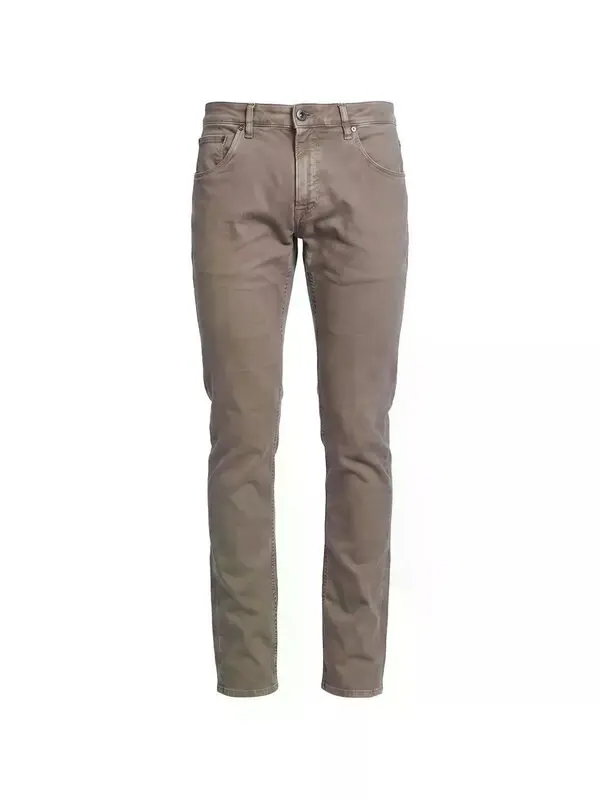 PT TORINO Slim-fit Jeans With Logo Patch - Neutrals