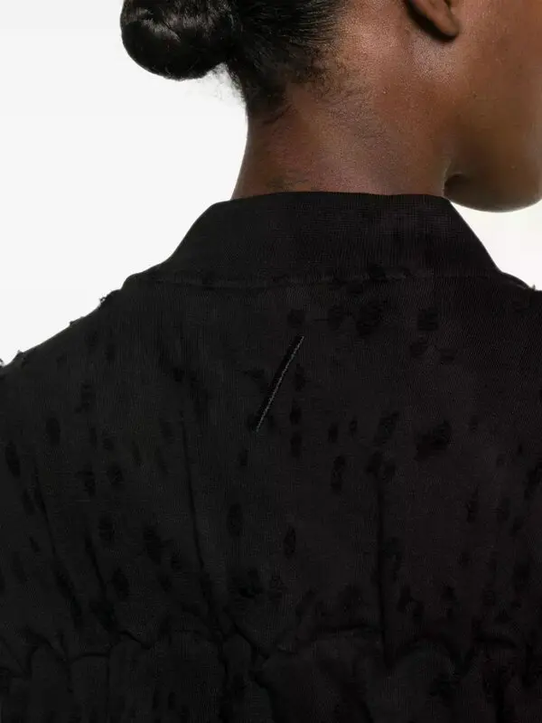 THOM KROM Distressed Ruched-sleeve Jacket