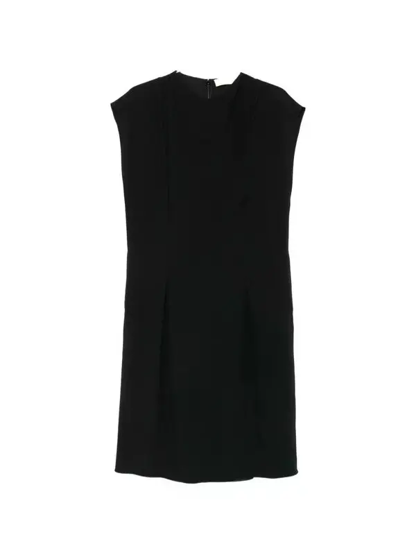 LANVIN Bow-detail Pleated Midi Dress - Black