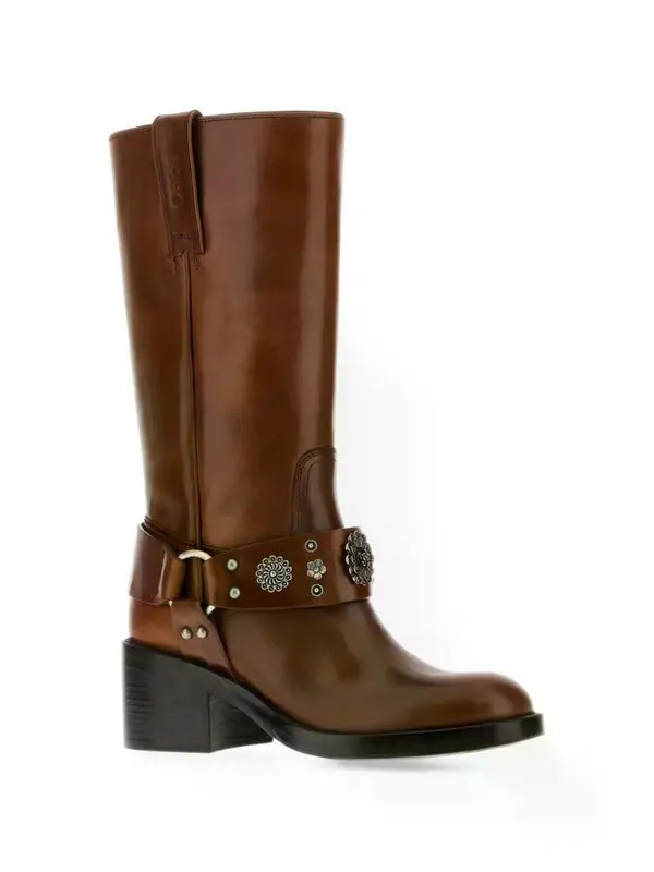 Chloé Dakota Studded Leather Boots