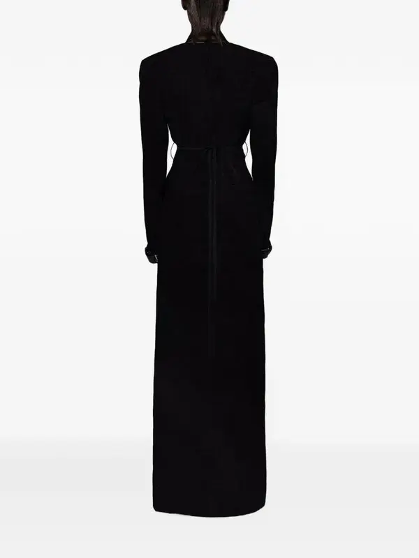 SRVC STUDIO Serpentine Shoulder Cut-out Coat - Black