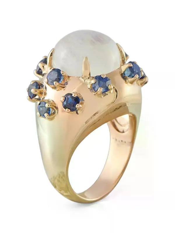 LB EXCLUSIVE Moonstone And Sapphire Ring
