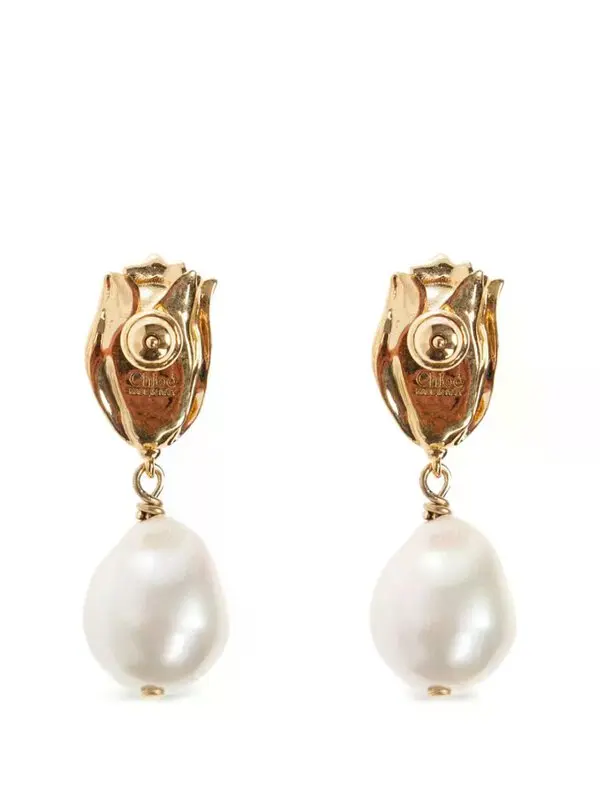 Chloé Tulip Pearl Drop Earrings