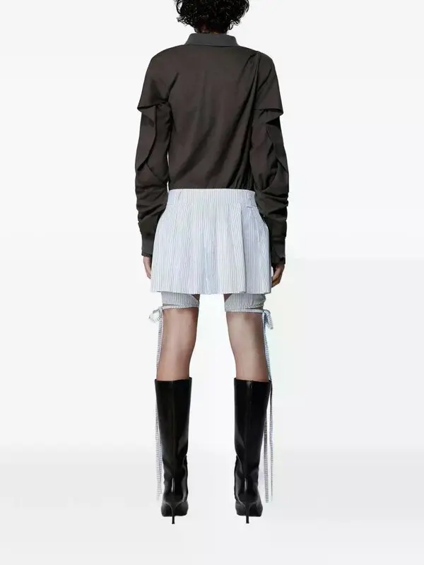SRVC STUDIO Striped Wrap Skirt