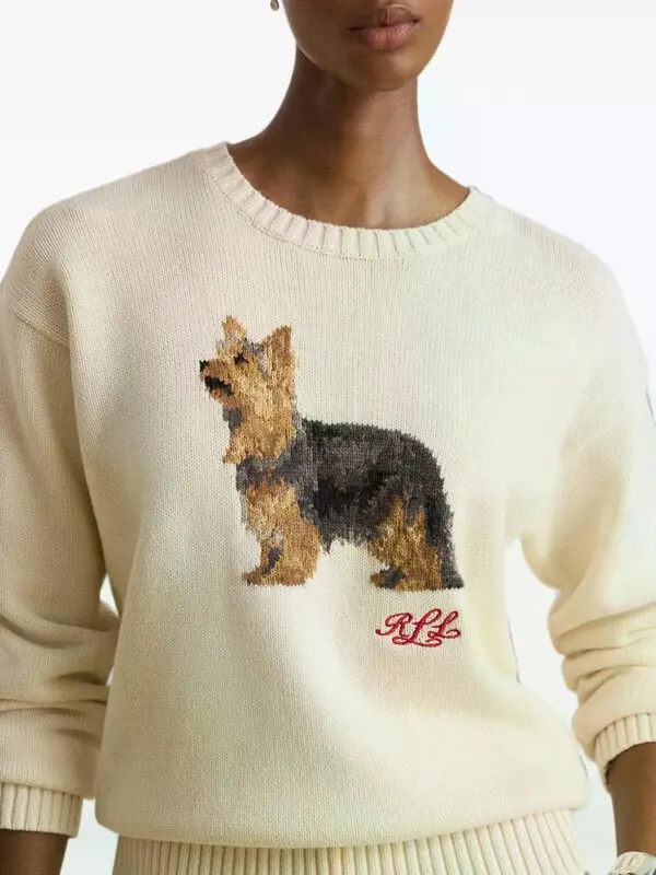 Ralph Lauren Dog-intarsia Cotton Sweater