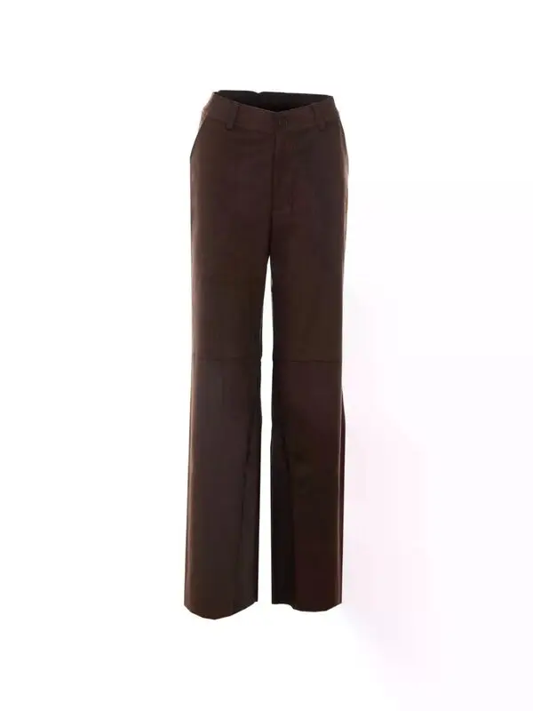 ELEH Wide-leg Trousers - Brown