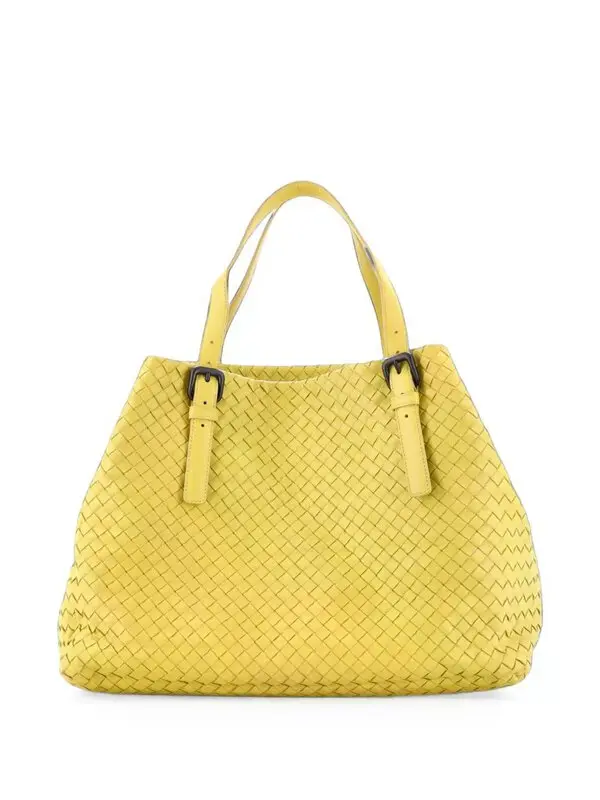 Bottega Veneta A-shape Intrecciato Nappa Large Tote Bag - Yellow