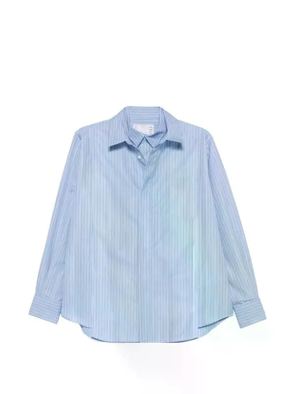 Sacai Striped Layered Shirt - Blue