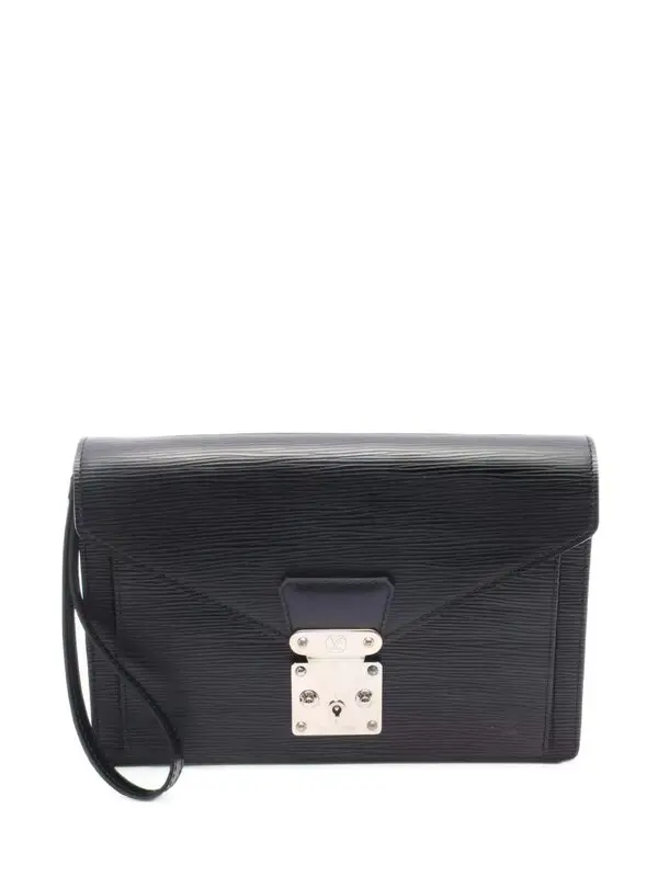 LOUIS VUITTON 2008 Epi S-lock Clutch Bag - Black