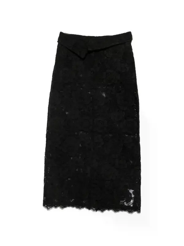 Simone Rocha Lace Embellished Belted Skirt
