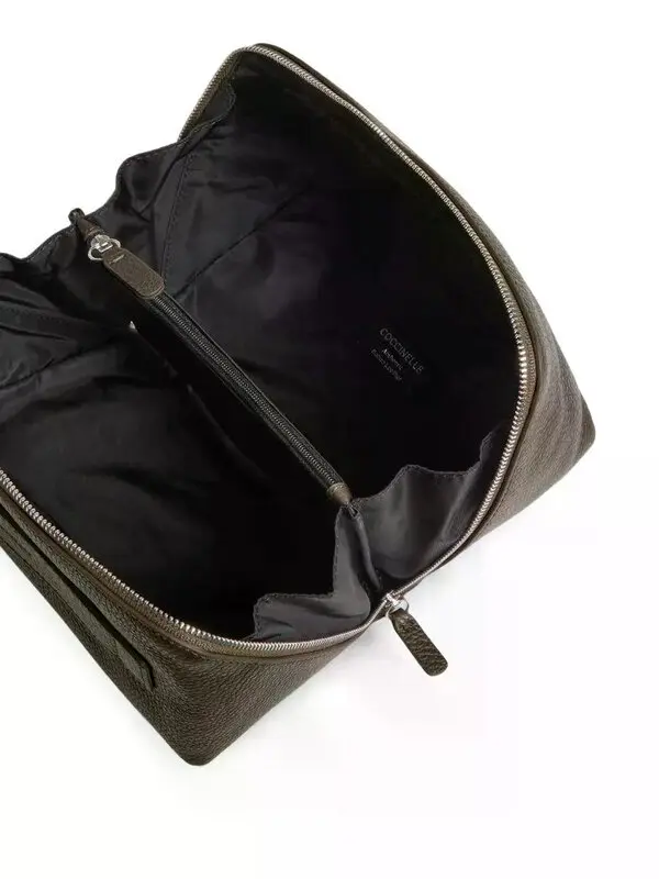 COCCINELLE Smart To Go Pebbled Leather Makeup Bag