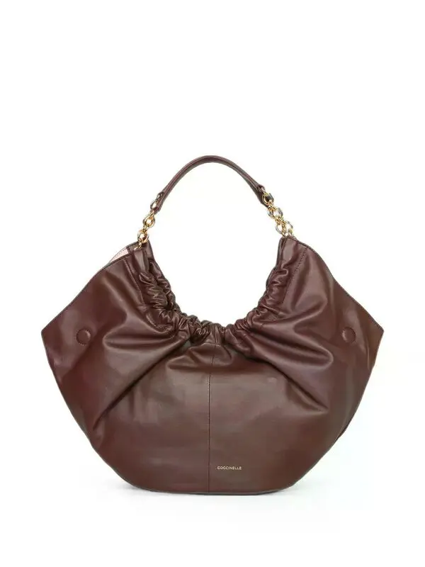 COCCINELLE Medium Smash Ruched Chain-link Tote Bag - Red
